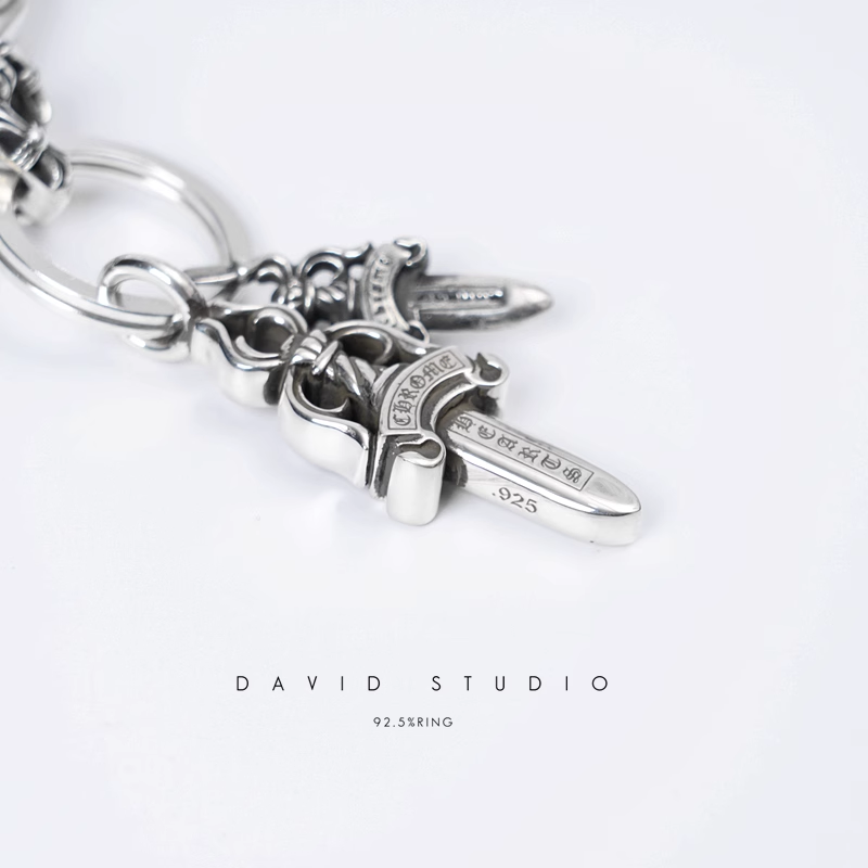 Chrome Hearts Double Dagger Key Ring – David Studio – David_Studio