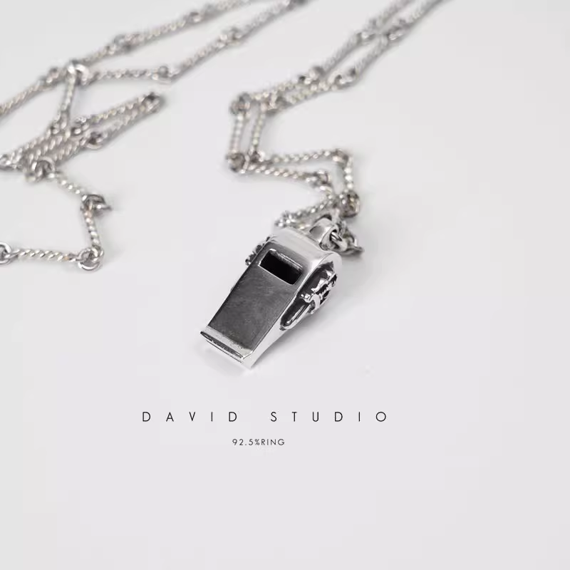 Mini Dagger Whistle Pendant – Twist Chain | David Studio – David_Studio